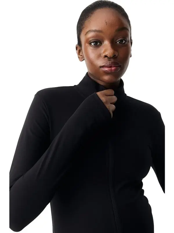 H&m Mama Zip-through Sports Jacket - Black