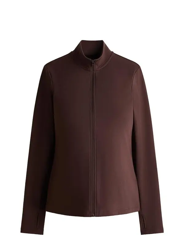 H&m Mama Zip-through Sports Jacket - Dark Brown