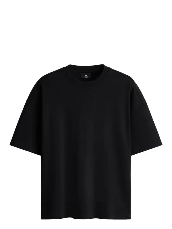 H&m Oversized Fit Interlock T-shirt - Black