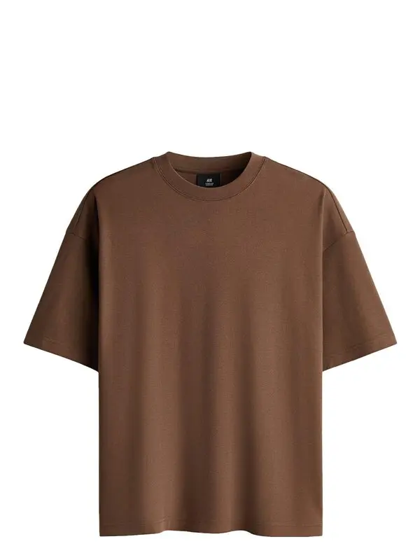 H&m Oversized Fit Interlock T-shirt - Dark Beige