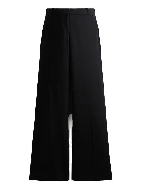 H&m Mama Linen-blend Tailored Trousers - Black
