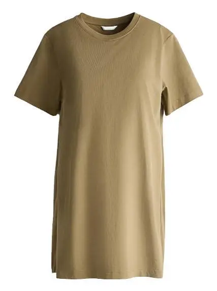 H&m Mama T-shirt Nursing Dress - Khaki Green