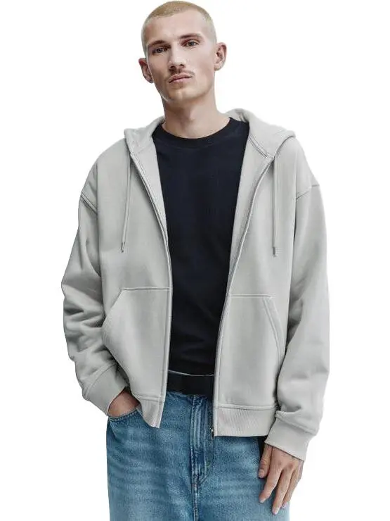 H&m Loose Fit Zip-through Hoodie - Light Gray