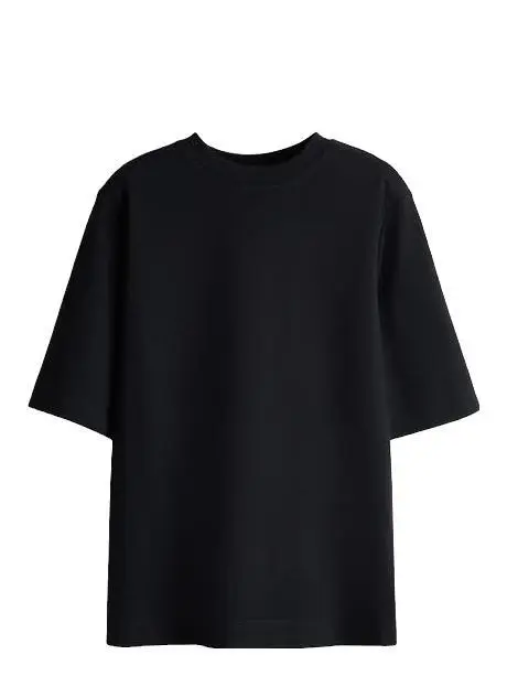 H&m Pima Cotton Interlock Jersey T-shirt - Black