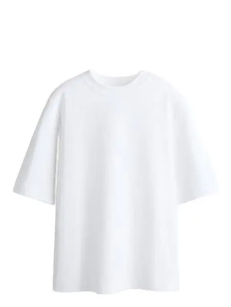 H&m Pima Cotton Interlock Jersey T-shirt - White