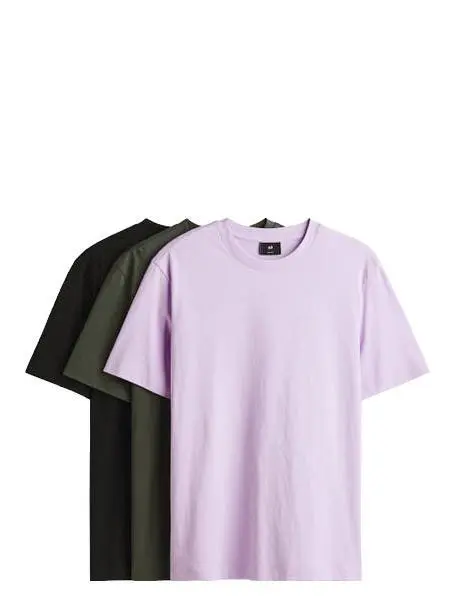 H&m 3-pack Regular Fit T-shirts - Lilac