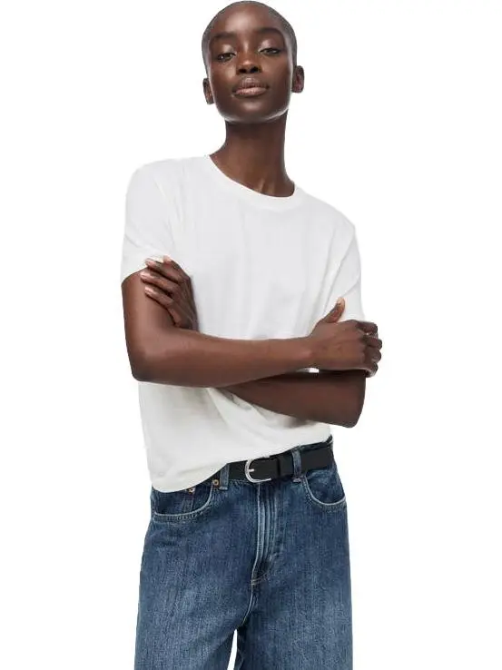 H&m Silk-blend Jersey T-shirt - White