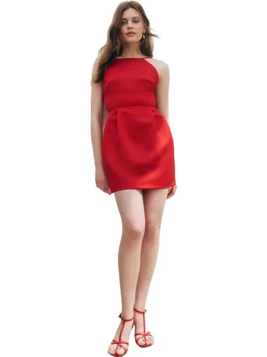 H&m Open-back Strappy Mini Dress - Red