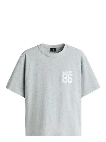 H&m Loose Fit Printed T-shirt - Light Gray Melange/soho Nyc