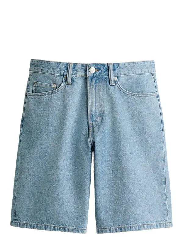 H&m Relaxed Fit Denim Shorts - Light Denim Blue