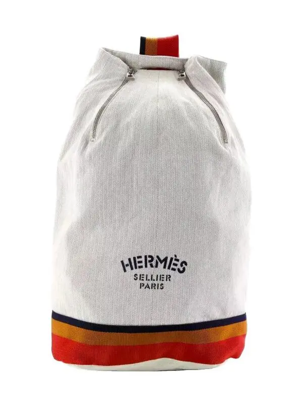 Hermès Cavalier Sling Bag Toile And Nylon Backpack - Blue