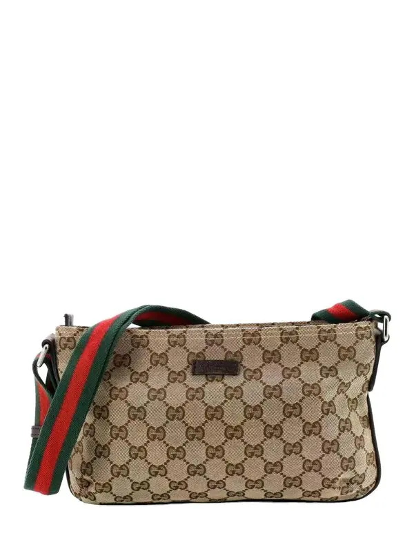 Gucci Gg Canvas Small Messenger Bag - Brown