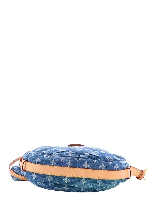 LOUIS VUITTON Croissant Nm Monogram Denim Mm Hobo Bag - Blue