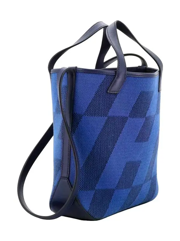 Hermès Cabas H En Biais Tote Bag - Blue