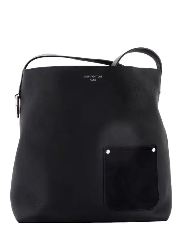 LOUIS VUITTON Verso Touch Calfskin And Suede Hobo Bag - Black