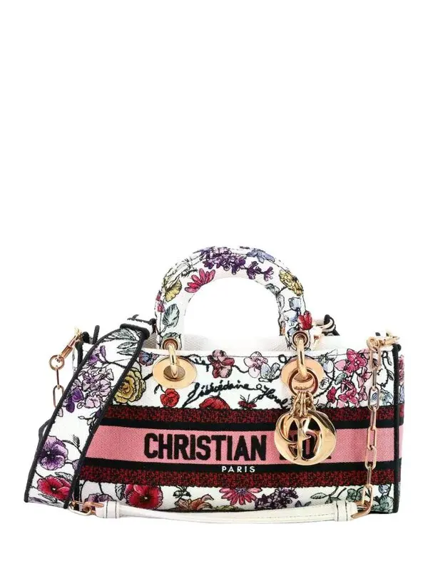 Dior Lady D-joy Embroidered Canvas Medium Satchel - Multicolour