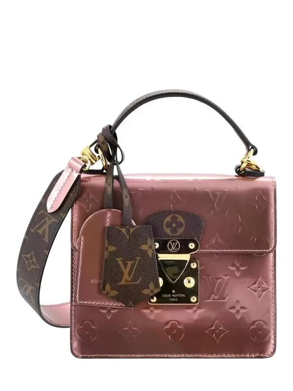 LOUIS VUITTON Spring Street Nm Monogram Vernis Satchel - Brown