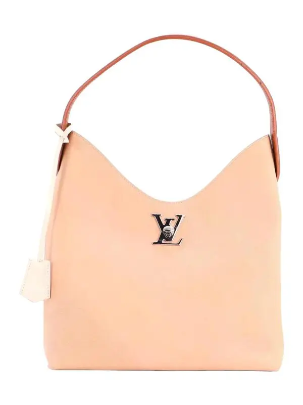 LOUIS VUITTON Lockme Leather Hobo Bag - Neutrals