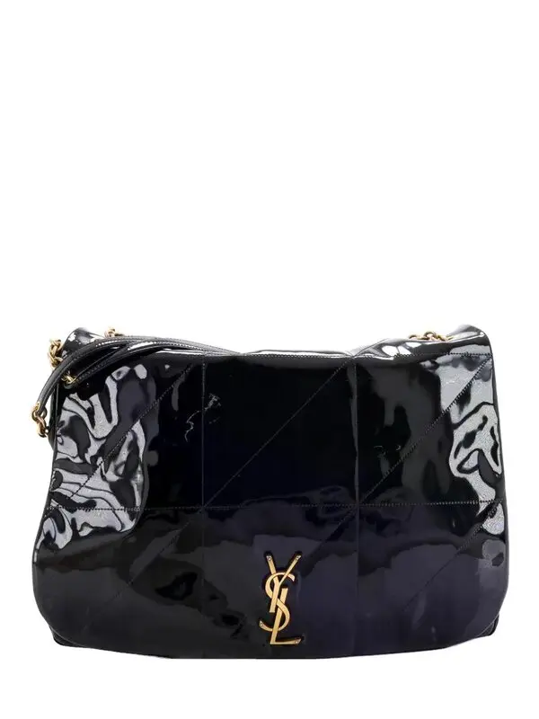 Saint Laurent Jamie 4.3 Quilted Patent Large Shoulder Bag - Black