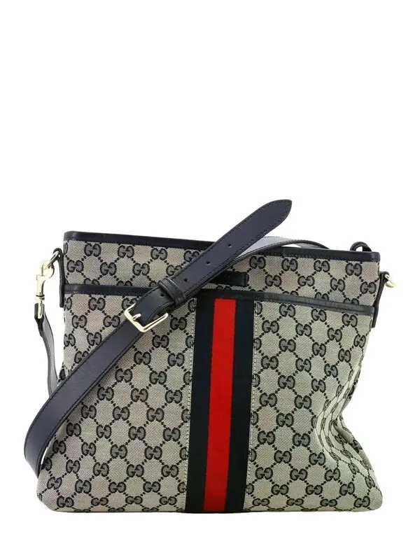 Gucci Gg Canvas Messenger Bag - Blue
