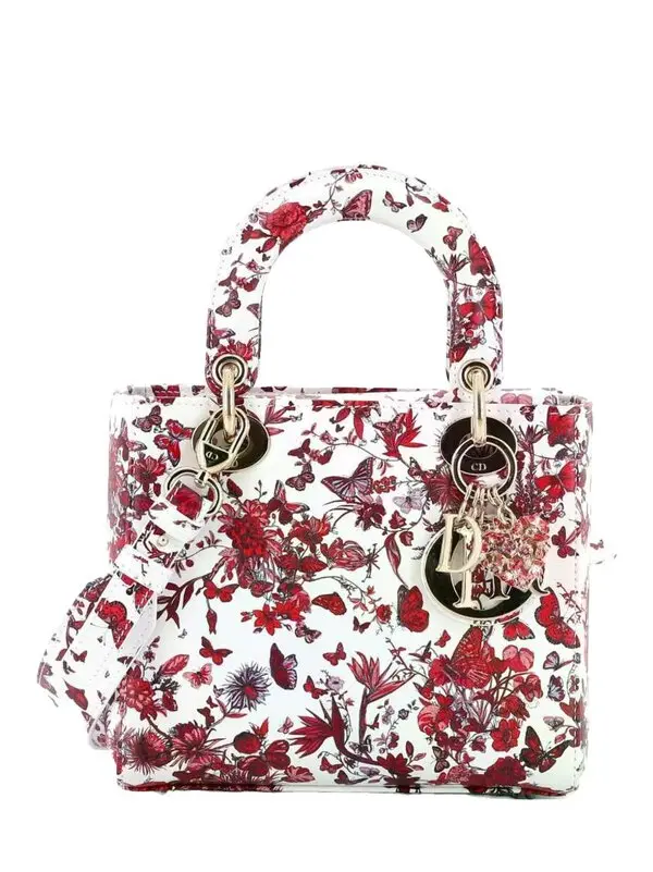 Dior Lady Bag Printed Leather Small Satchel - Multicolour