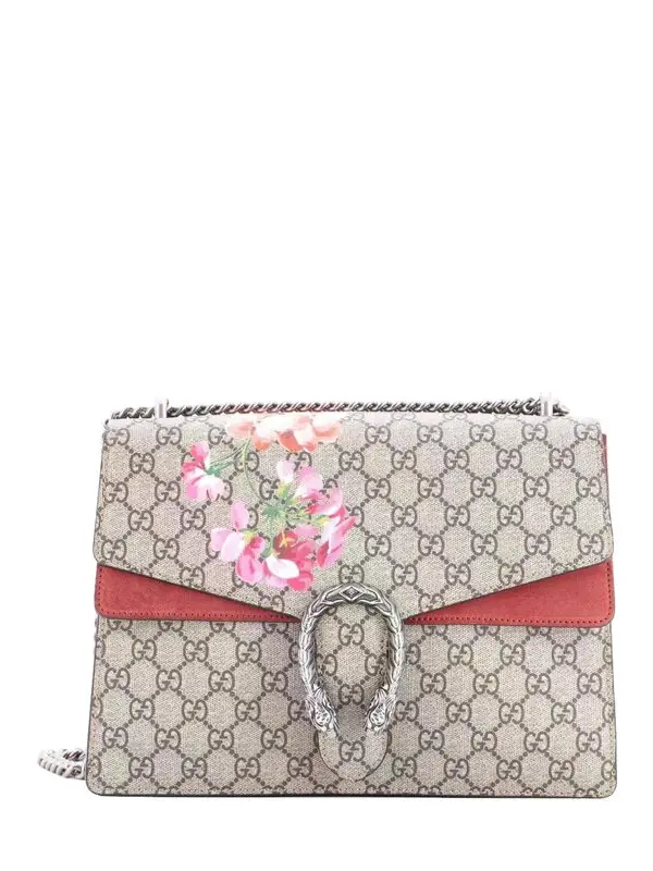 Gucci Dionysus Bag Blooms Print Gg Coated Canvas Medium Shoulder Bag - Brown