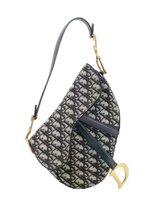 Dior Saddle Handbag Oblique Canvas Medium Shoulder Bag - Blue