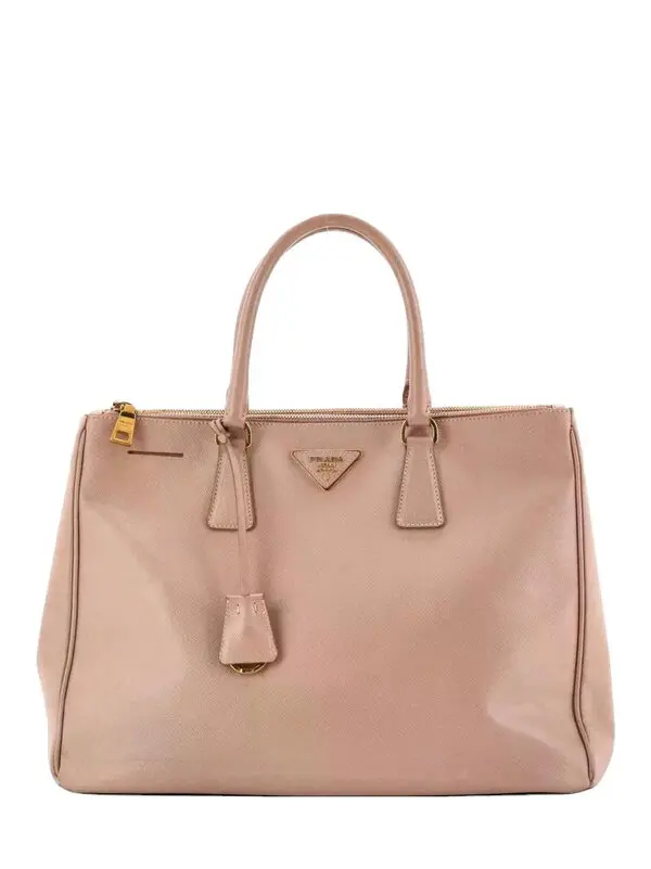Prada Lux Saffiano Leather Large Tote Bag - Neutrals