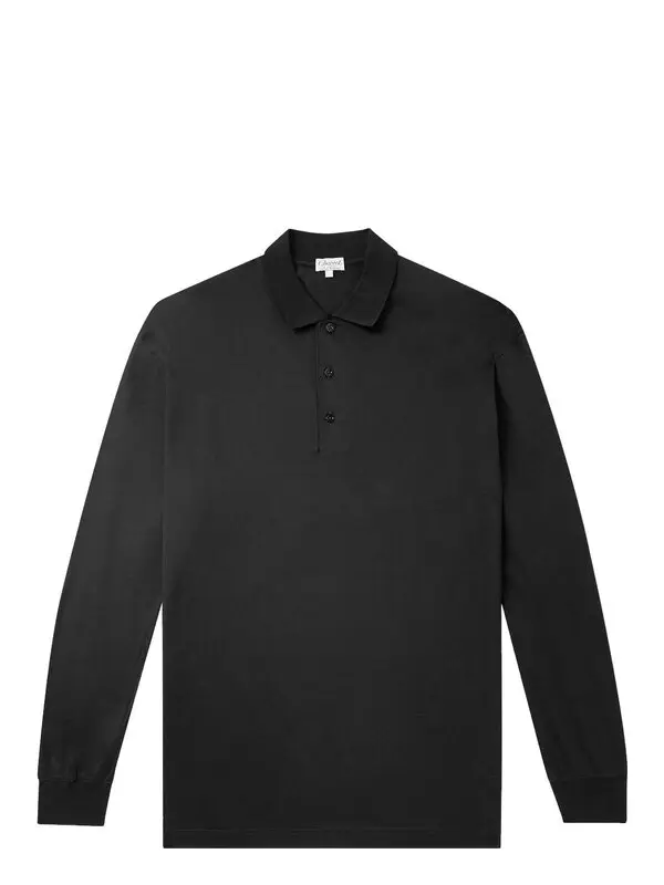 Charvet Cotton Polo Shirt - Black