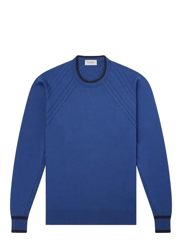 John Smedley Dean Merino Wool Sweater - Blue
