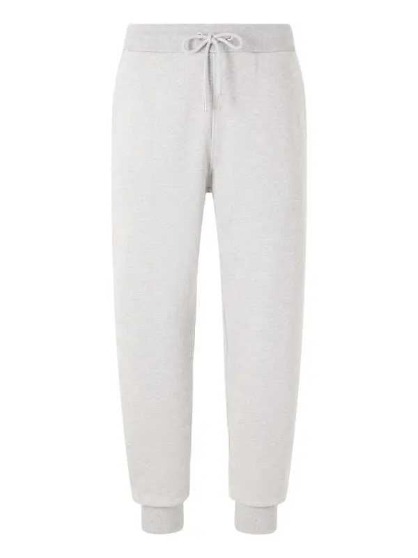 Ami Logo-embroidered Cotton-french Terry Sweatpants - Gray
