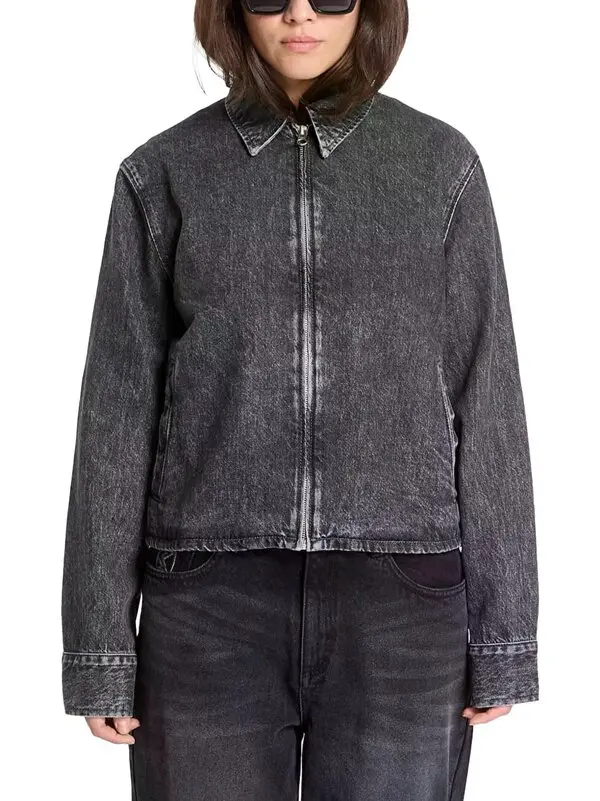 SAMSOE SAMSOE Sanarinna Acid Wash Denim Jacket - Black