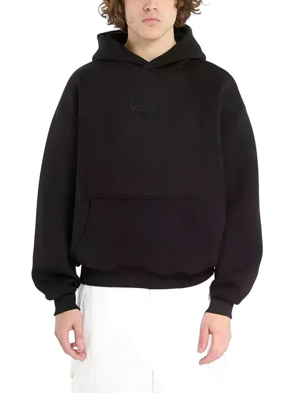 KARL KANI Scuba Os Logo-embroidered Hoodie - Black