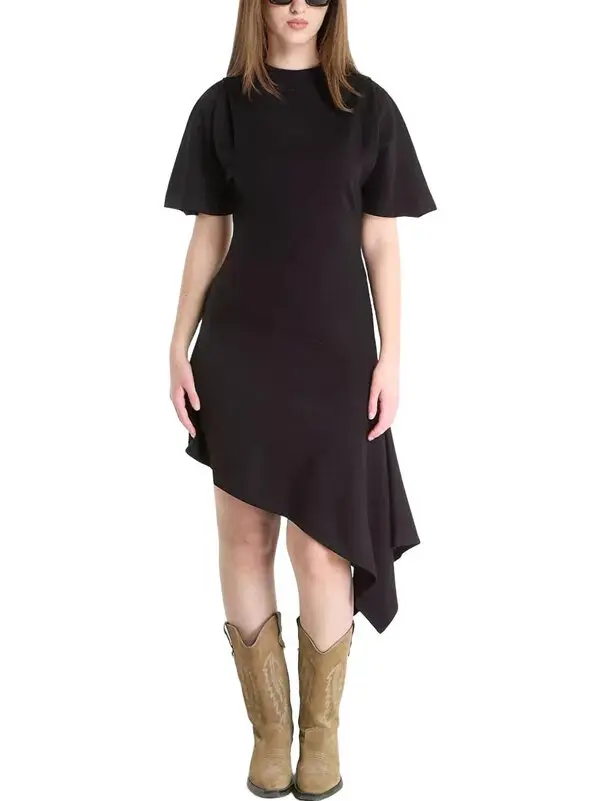 ALLSAINTS Rosa Mini Dress With Asymmetric Hem - Black