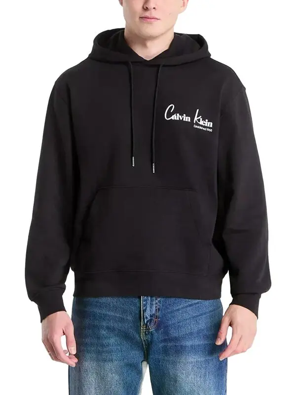 Calvin Klein Print Hoodie - Black