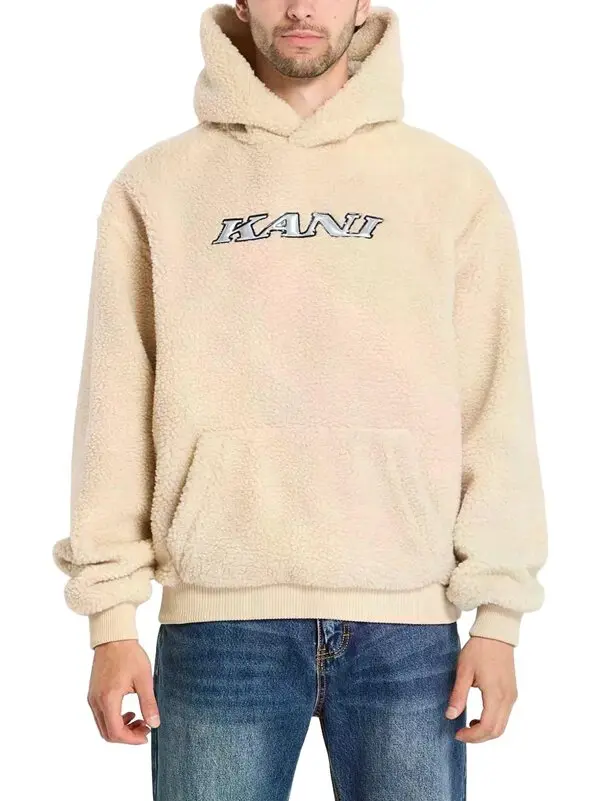 KARL KANI Teddy Hoodie - Neutrals