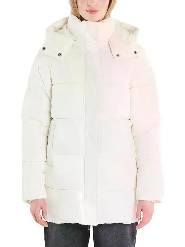 Desigual Hooded Padded Coat - White