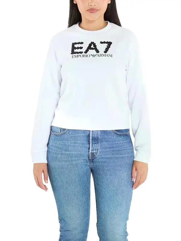 EA7 Embellished Logo Sweatshirt - White