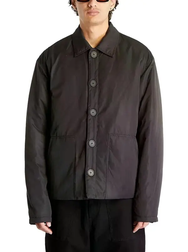URBAN CLASSICS Padded Button-down Jacket - Black