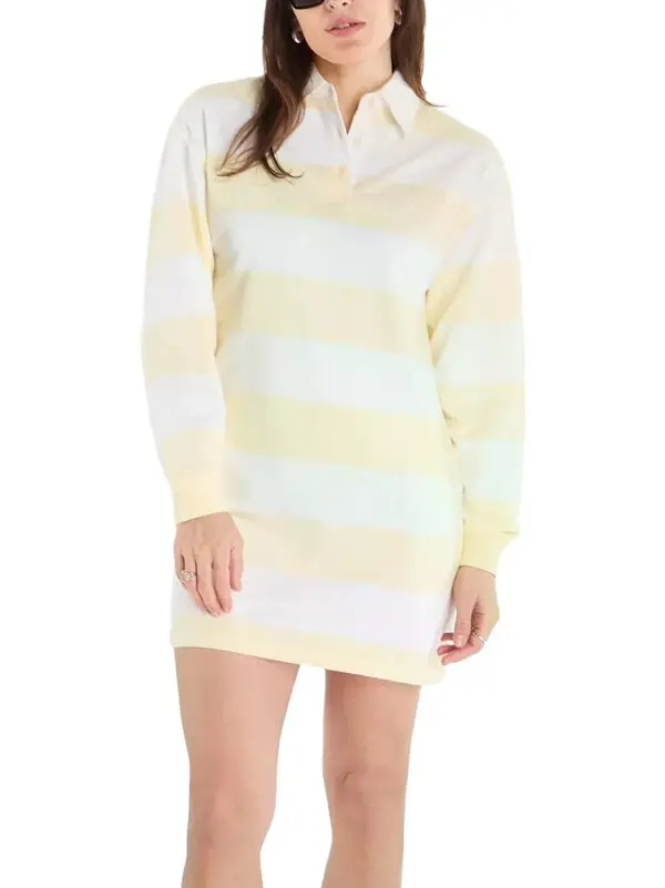 Calvin Klein Striped Long-sleeve Dress - White