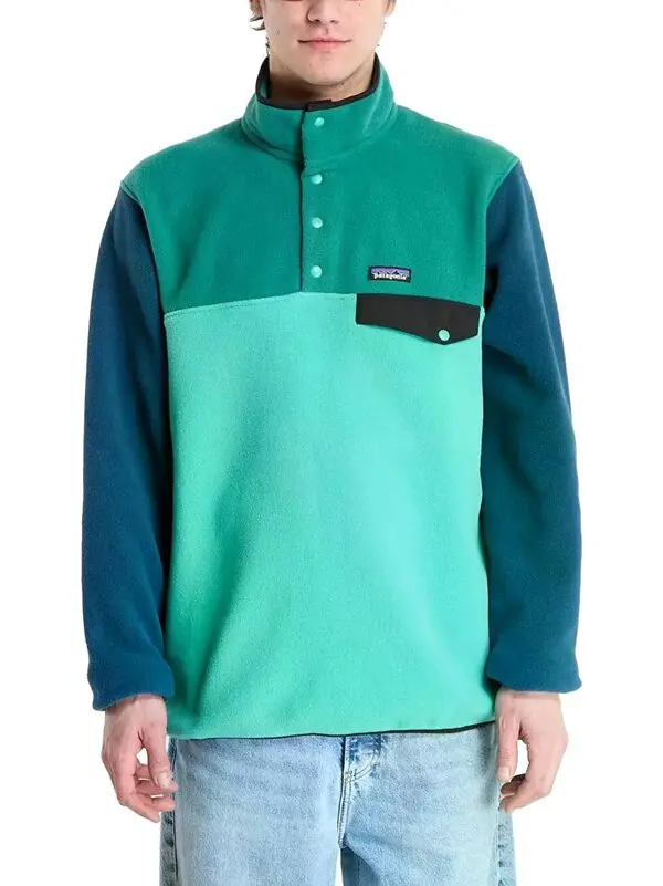 Patagonia Synchilla Snap-t Color-block Sweatshirt - Green