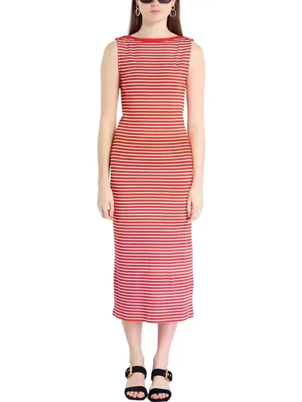 Tommy Hilfiger Striped Maxi Dress - Red
