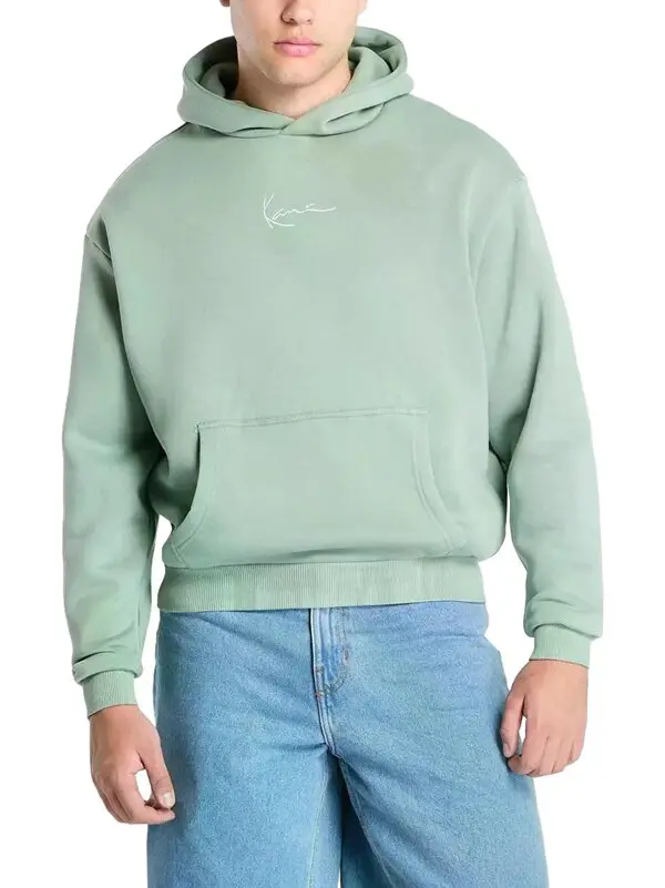 KARL KANI Logo Embroidered Hoodie - Green