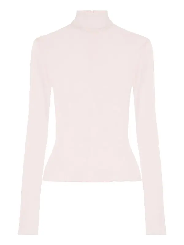 THE PARK Dakota Lyocell Turtleneck Top - Pink