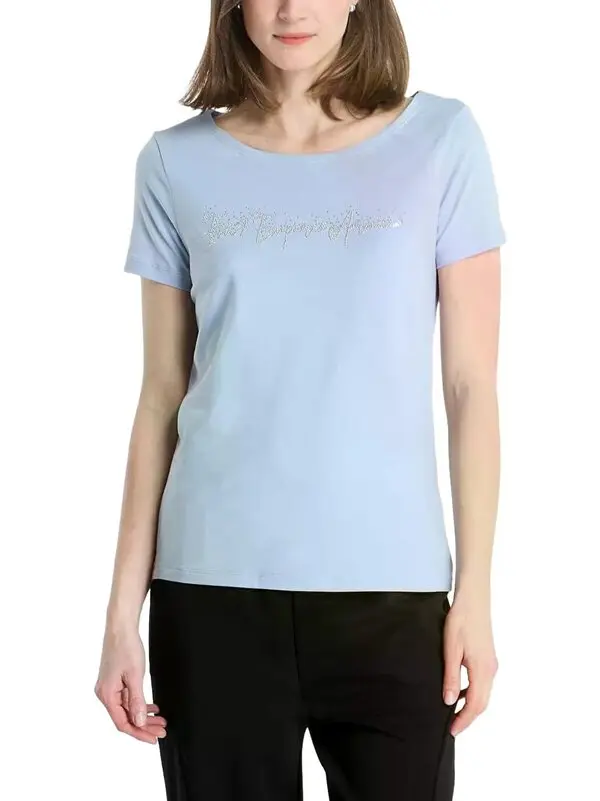 EA7 Rhinestone Logo T-shirt - Blue