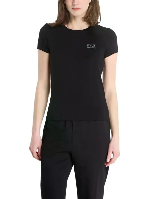 EA7 Logo Print T-shirt - Black
