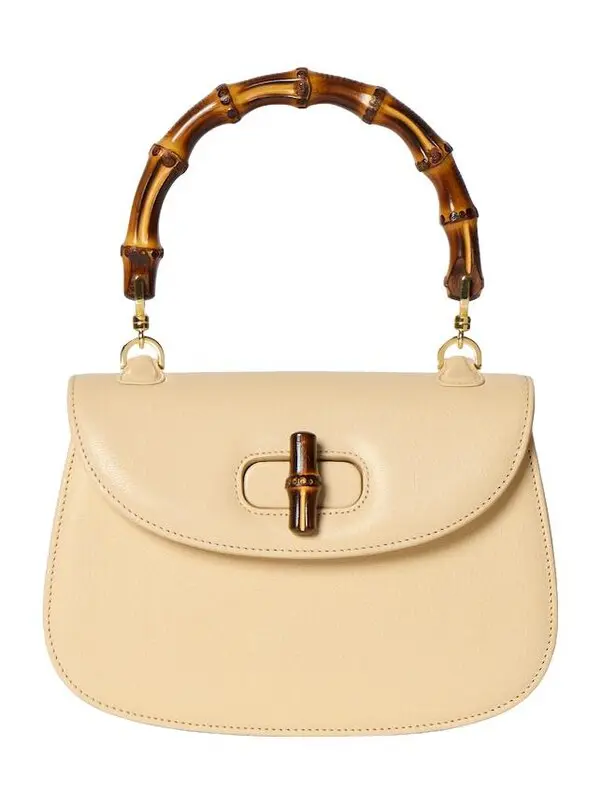 Gucci Bamboo 1947 Small Bag In Leather - Yellow