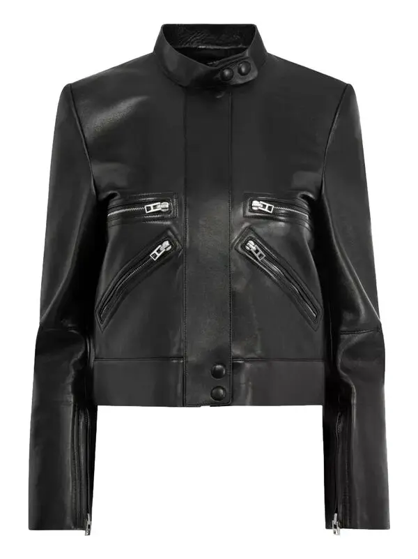 TOM FORD Nappa Leather Racer Jacket - Black