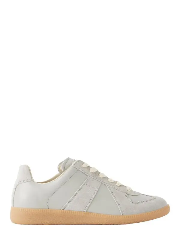MAISON MARGIELA Replica Suede And Leather Sneakers - Gray