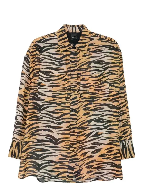 Pinko Animal Print Shirt - Neutrals